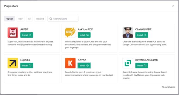 ChatGPTで「Expedia」「KAYAK」のプラグインを使ってみた ～導入編～ | ツーリズムメディアサービス（TMS）